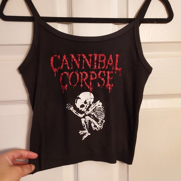 Tops | Cannibal Corpse Crop Top Cannibal Corpse Tank Top Ribbed | Poshmark